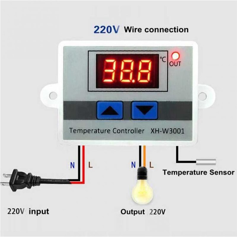 Jual sensor suhu 220v / digital thermostat temperature control | Shopee ...