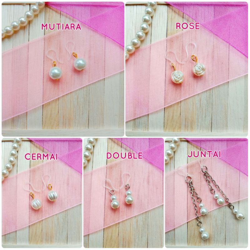 Jual ANTING PLASTIK MUTIARA ISI 3 sampai 12 PASANG MURAH DAN CANTIK ...