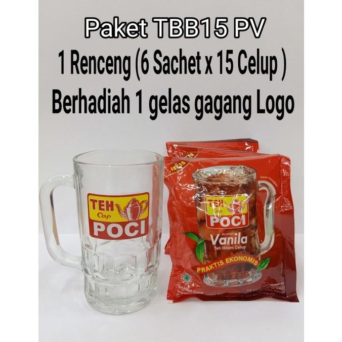 Jual COD - Paket Teh Celup 90s - Teh Poci Rasa Vanila - Free Gelas Logo ...