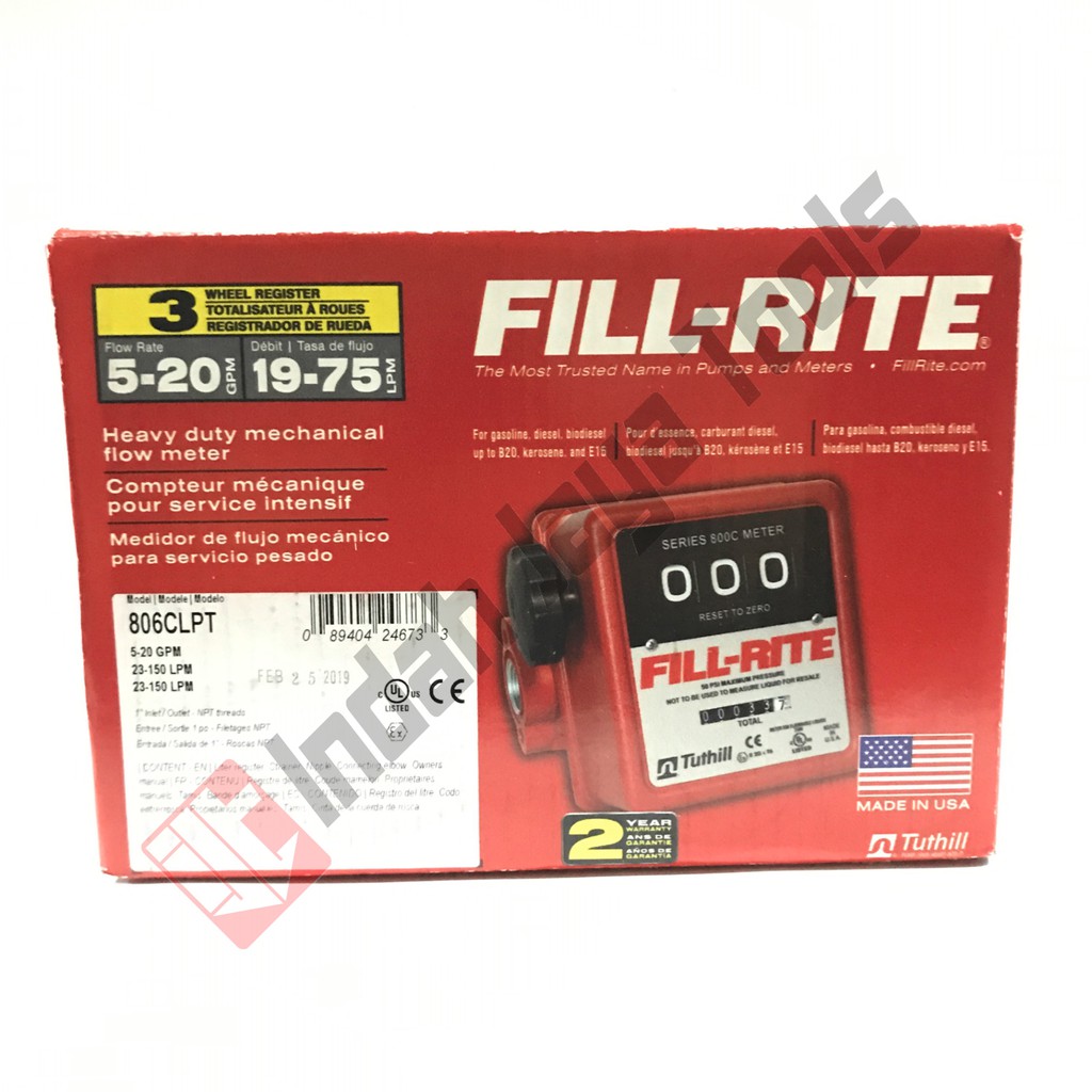 Jual FILL-RITE USA Flowmeter 800 Series 1 Inch 3 Digit ORIGINAL ...