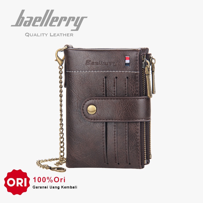 Jual BAELLERRY D3225 Dompet Pria Dompet Pendek Bahan Kulit PU Leather ...