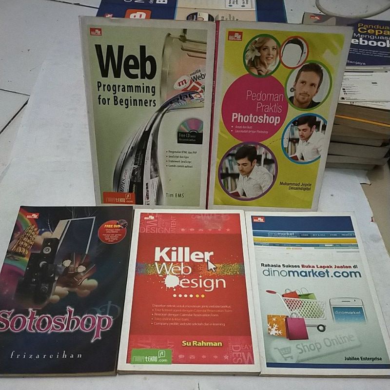 Jual OBRAL BUKU KOMPUTER SOTOSHOP. KILLER WEB DESIGN/ RAHASIA SUKSES DINOMARKET/PEDOMAN PRAKTIS ...