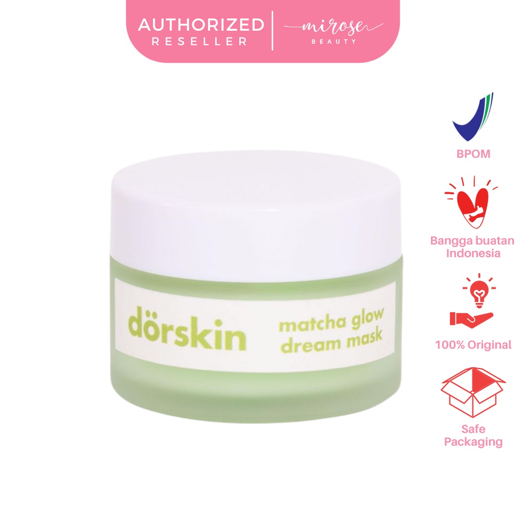 Jual DORSKIN Matcha Glow Dream Mask | Pink Bliss Moisturizer ...