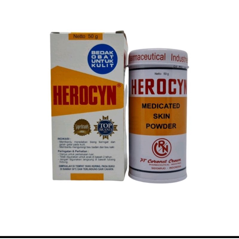 Jual Herocyn Medicated Skin Powder /bedak biang keringat | Shopee Indonesia