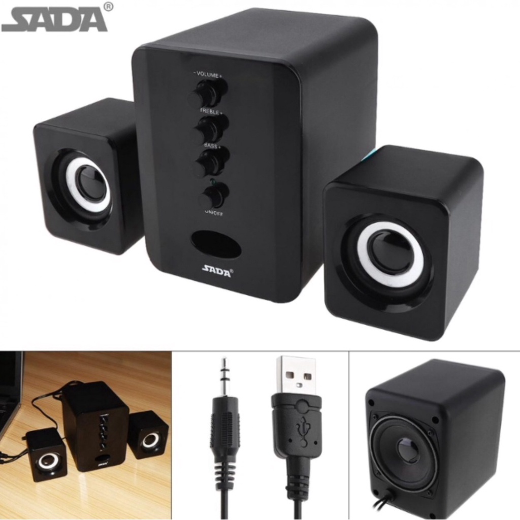 Jual *COD* Speaker SADA D-202 Subwoofer - Speaker Komputer Laptop hp ...