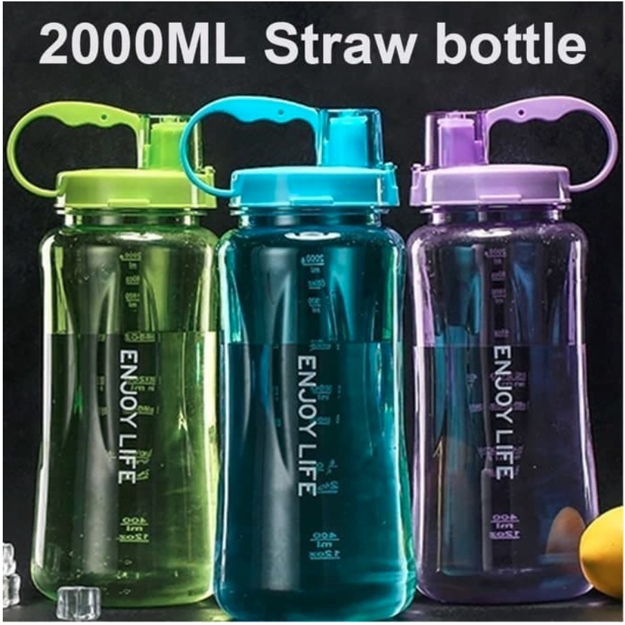 Jual HBT04 Botol minum jumbo Original 2 Liter Dan 1 Liter Enjoy Life/ water bottle 2000 ML 1000 ...