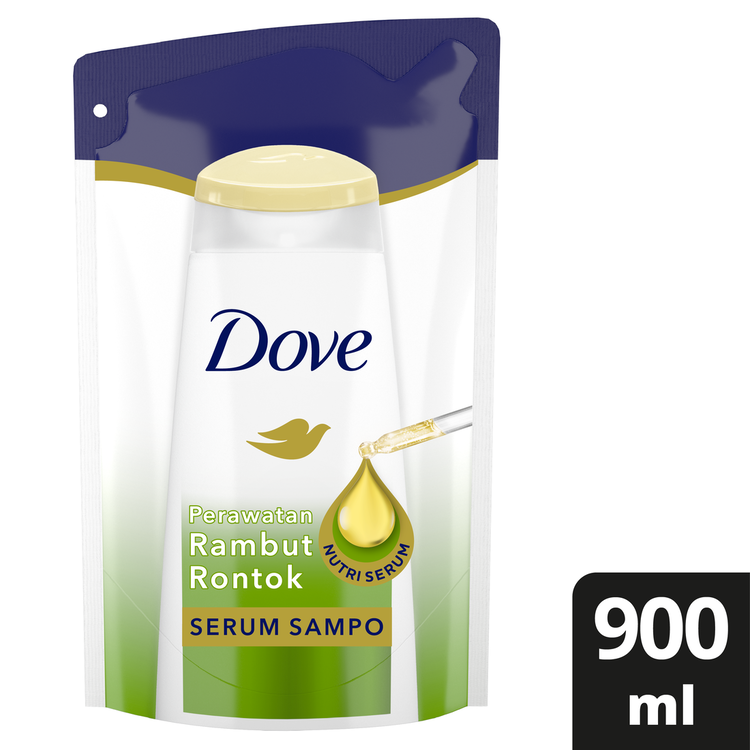 Jual Dove Shampo Perawatan Rambut Rontok Sampo 900ml Pouch | Shopee Indonesia