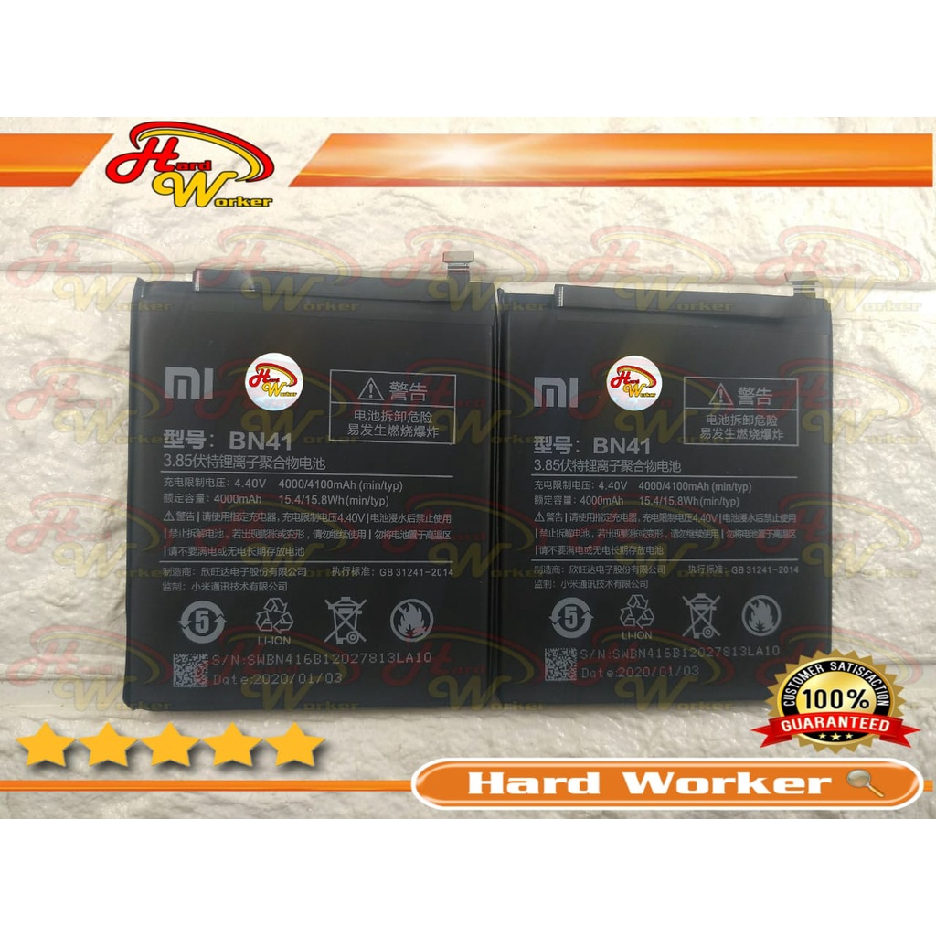 Jual Baterai Battery Original XIAOMI BN41 BN-41 ( Redmi Note 4 - Note 4X ) | Shopee Indonesia