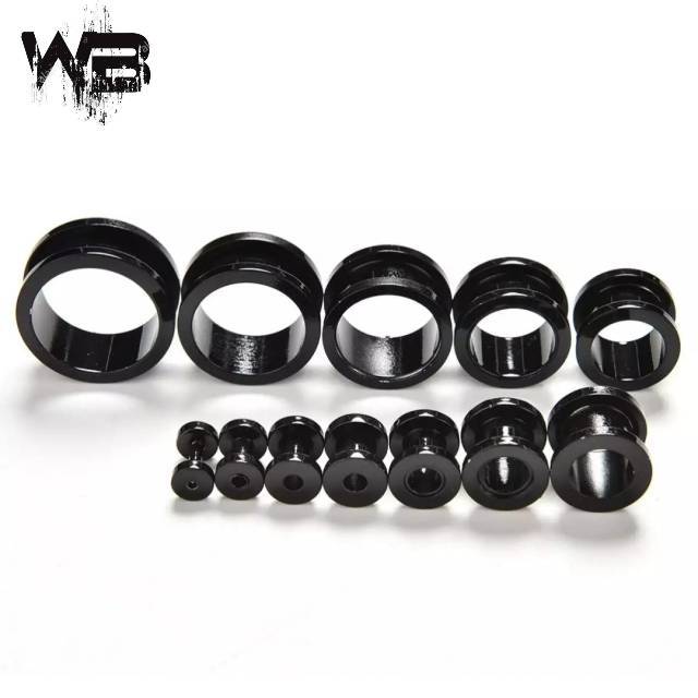 Jual 1PCS Anting Telinga Piercing 1piece Earplug Tunnel Stainless Steel ...