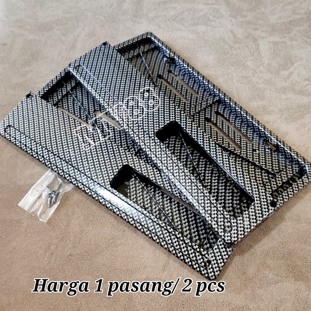 Jual bingkai plat nomor motor carbon/dudukan plat nomor motor karbon ...