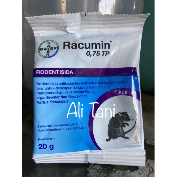 Jual Racun Tikus Racumin 0.75TP Campuran Umpan Basmi Koloni Tikus 20GR ...