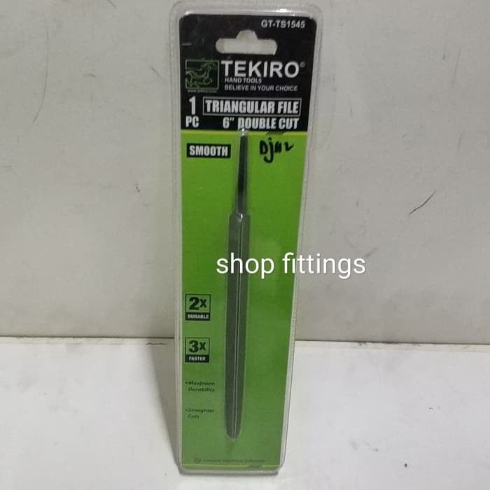 Jual TEKIRO GT TS 1545 Kikir Segitiga Halus 6" Triangular File Smooth ...