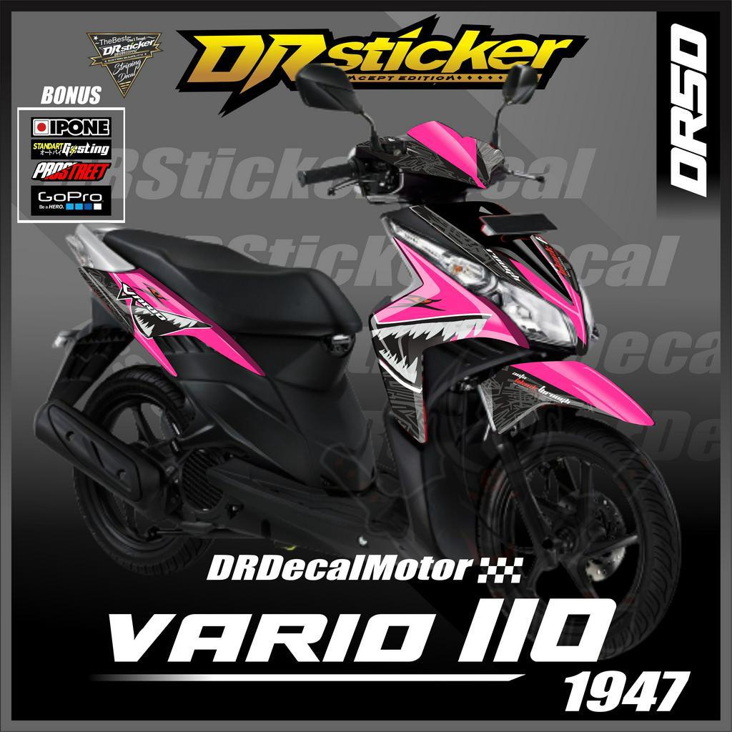 Jual decal vario techno 110 aksesoris vario decal vario 110 karbu ...