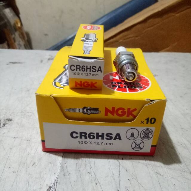 Jual busi ngk CR6HSA busi mio j mio gt mio m3 fino fi soul gt fino 125 busi NGK CR7HSA | Shopee ...
