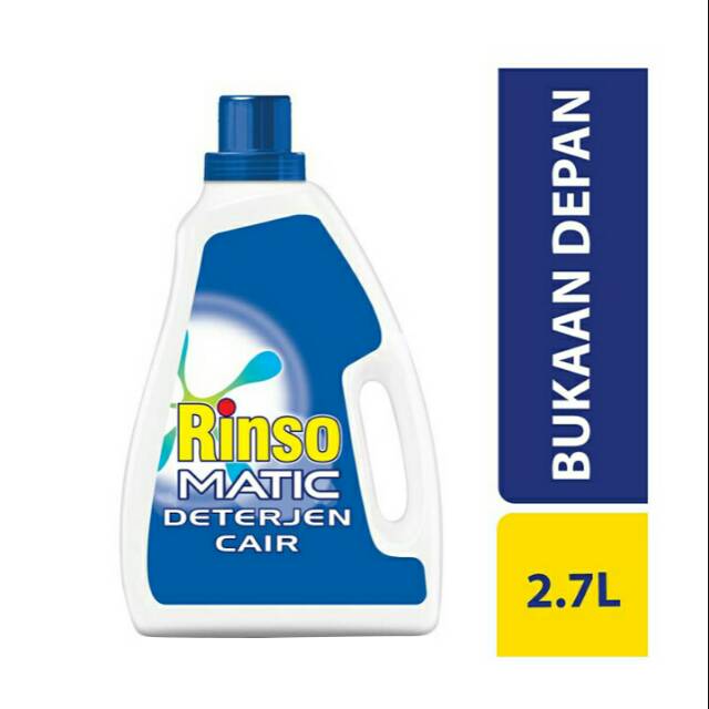 Jual TERMURAH RINSO Matic Front Load Liquid Kemasa Botol 2.7 L ( 2700 ...