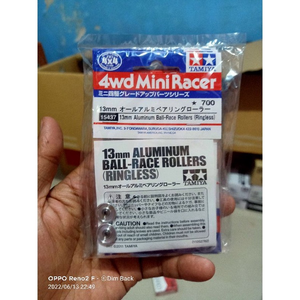 Jual Tamiya 15437 Roller 13mm Aluminum Ball Race Rollers ( Ringless ...