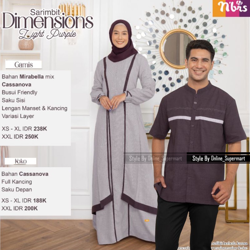 Jual Gamis Couple Nibras Keluarga Nibras Dimension | Shopee Indonesia