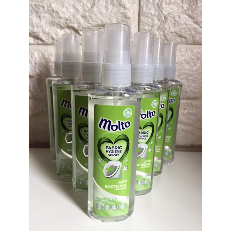 Jual MOLTO FABRIC HYGIENE SPRAY 100ml - Spray anti BACTERIAL kain ...