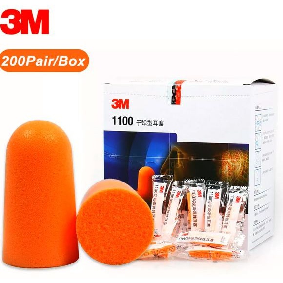Jual EAR PLUG 3M Penutup Penyumbat TELINGA kuping earplug uncorded ori pelindung anti bising ...
