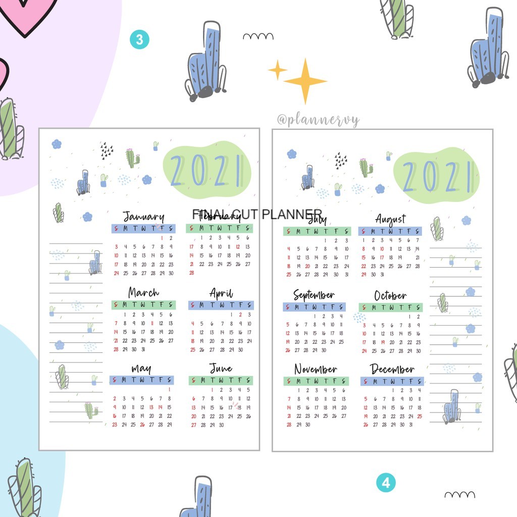 Jual KALENDER CALENDAR (PAPER ONLY) Loose Leaf / ISI BINDER / DENGAN ...