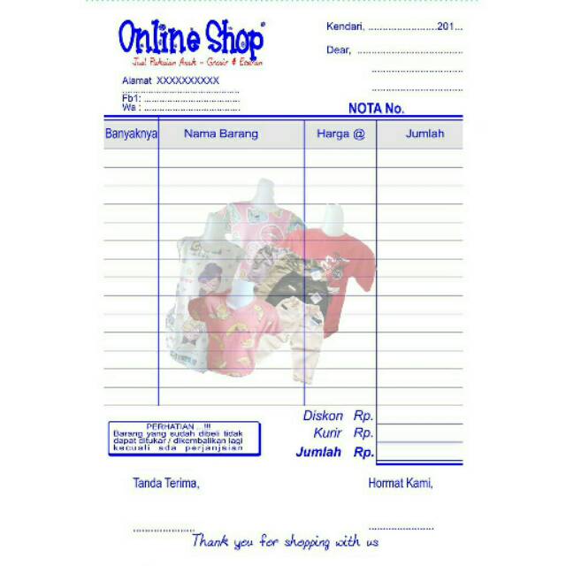 Jual NOTA CUSTOM 2 PLY Ukuran 1/2 Folio/HVS | Shopee Indonesia