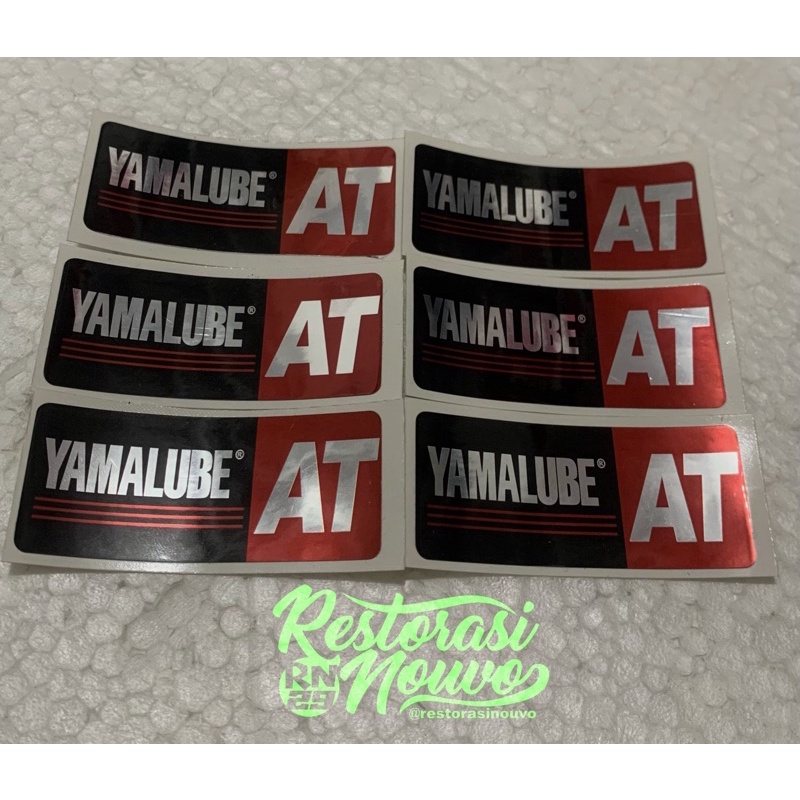 Jual Sticker Yamalube merah Stiker yamalube AT list yamalube AT sticker ...