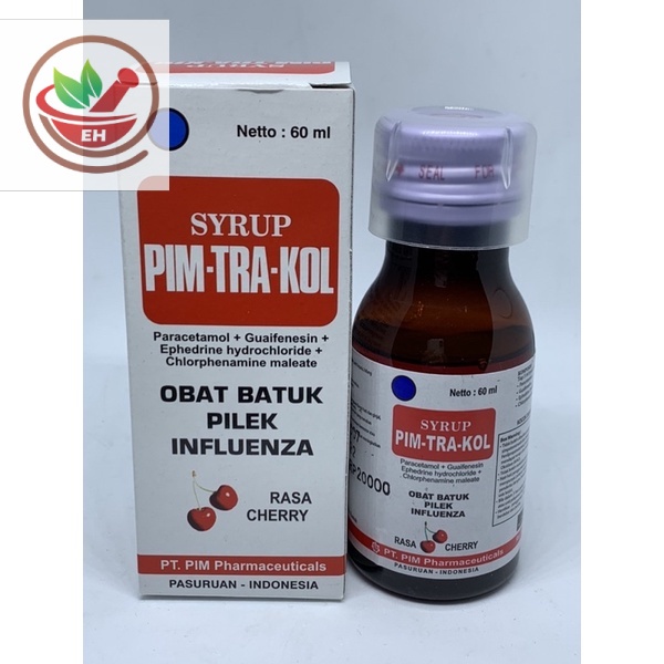 Jual sirup pim tra kol obat batuk pilek flu anak rasa cherry | Shopee ...