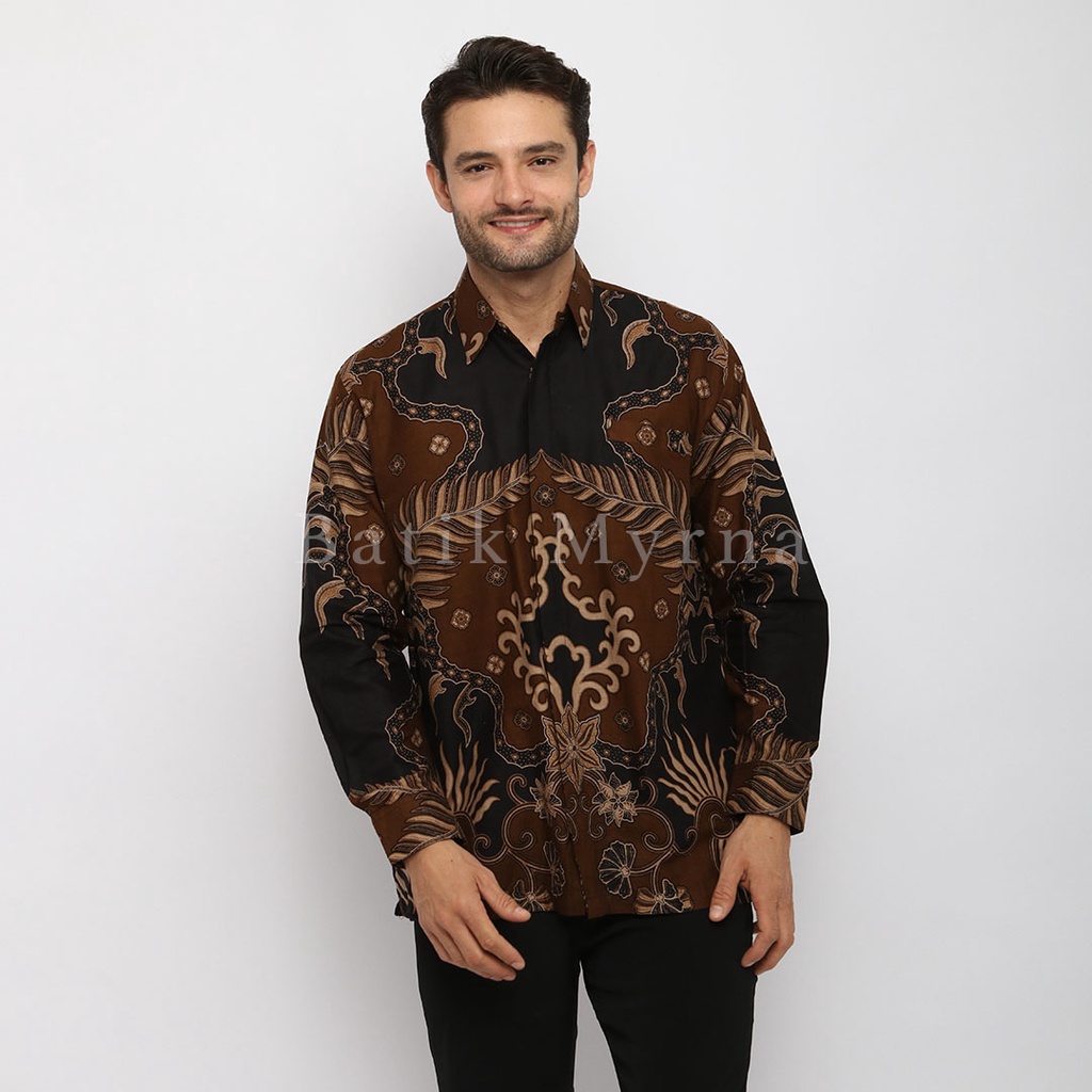 Jual BATIK MYRNA - Kemeja Batik Lengan Panjang Baju Atasan Pria Motif ...