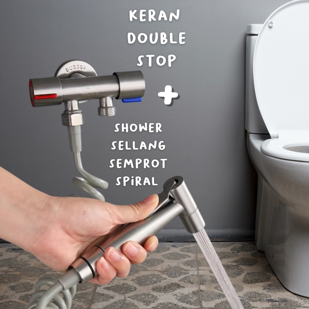Jual Jet Shower Kloset komplit Toilet Closet Wasser stainless steel (PILIH VARIASI) | Shopee ...