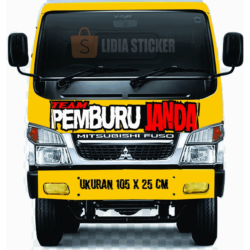 Jual STIKER TRUCK KABIN CANTER PEMBURU JANDA | Shopee Indonesia