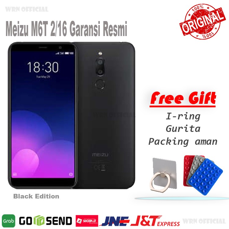 Jual MEIZU M6T 2/16 Garansi Resmi Black Edition Baru --- Terima COD | Shopee Indonesia