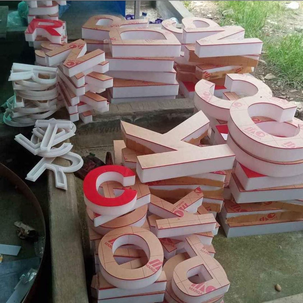 Jual Huruf timbul 3D akrilik ukuran custom LED, Huruf LED timbul ...
