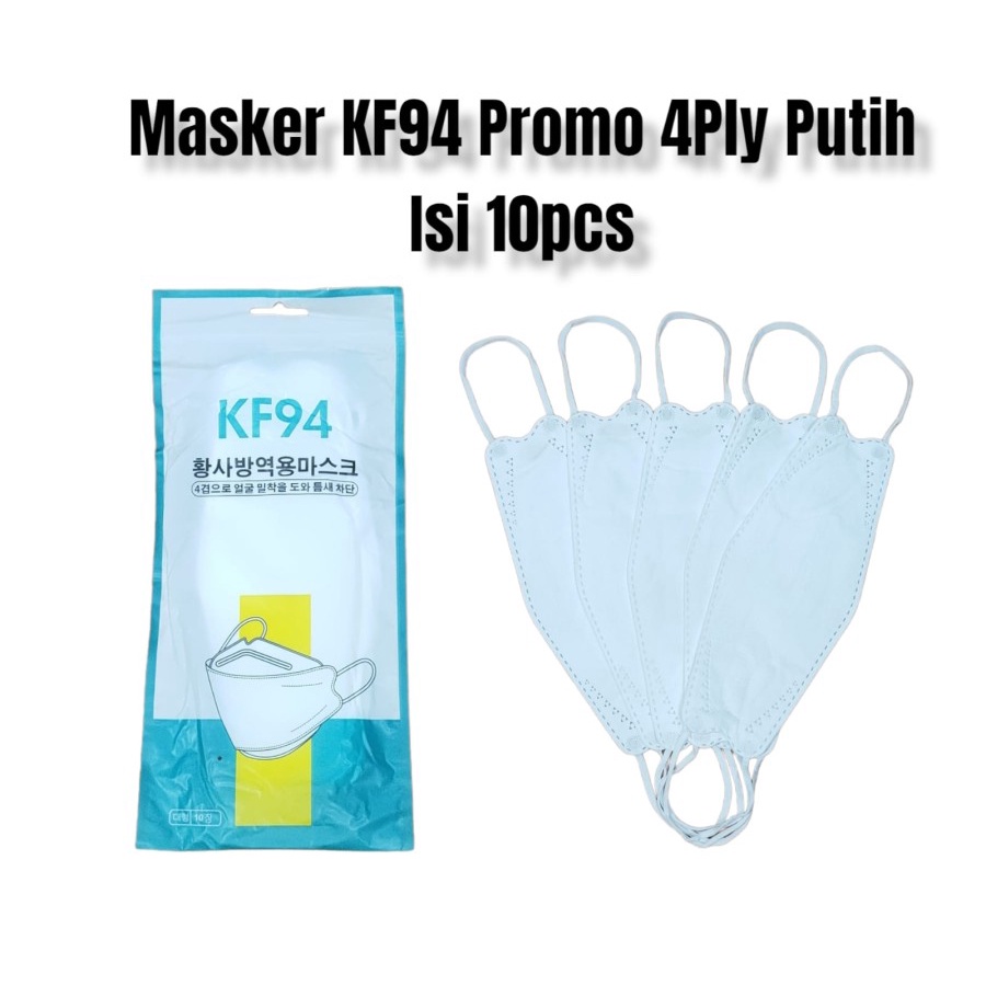 Jual MASKER KF94 PROMO DISPOSIBLE MASK DEWASA 4PLY ISI 10PC MASKER ...