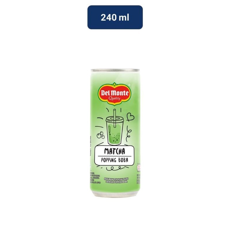 Jual DELMONTE RTD MATCHA 240 ml (BOBA) | Shopee Indonesia