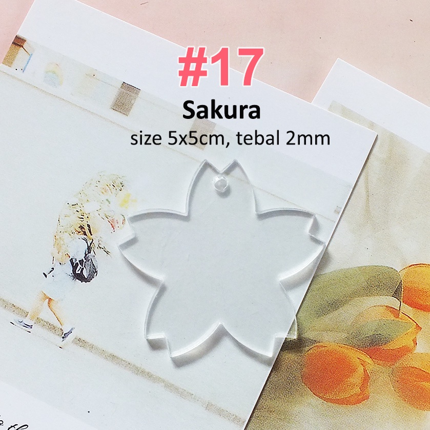 Jual BAHAN GANTUNGAN KUNCI AKRILIK POLOS / CLEAR BLANK ACRYLIC KEYCHAIN ...