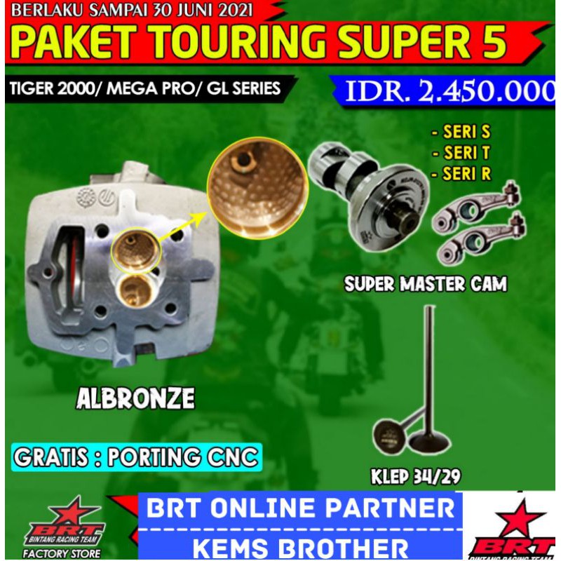 Jual PAKET HEAD TIGER BRT TOURING SUPER 5 TIGER 2000/MEGA PRO/GL SERIES ...