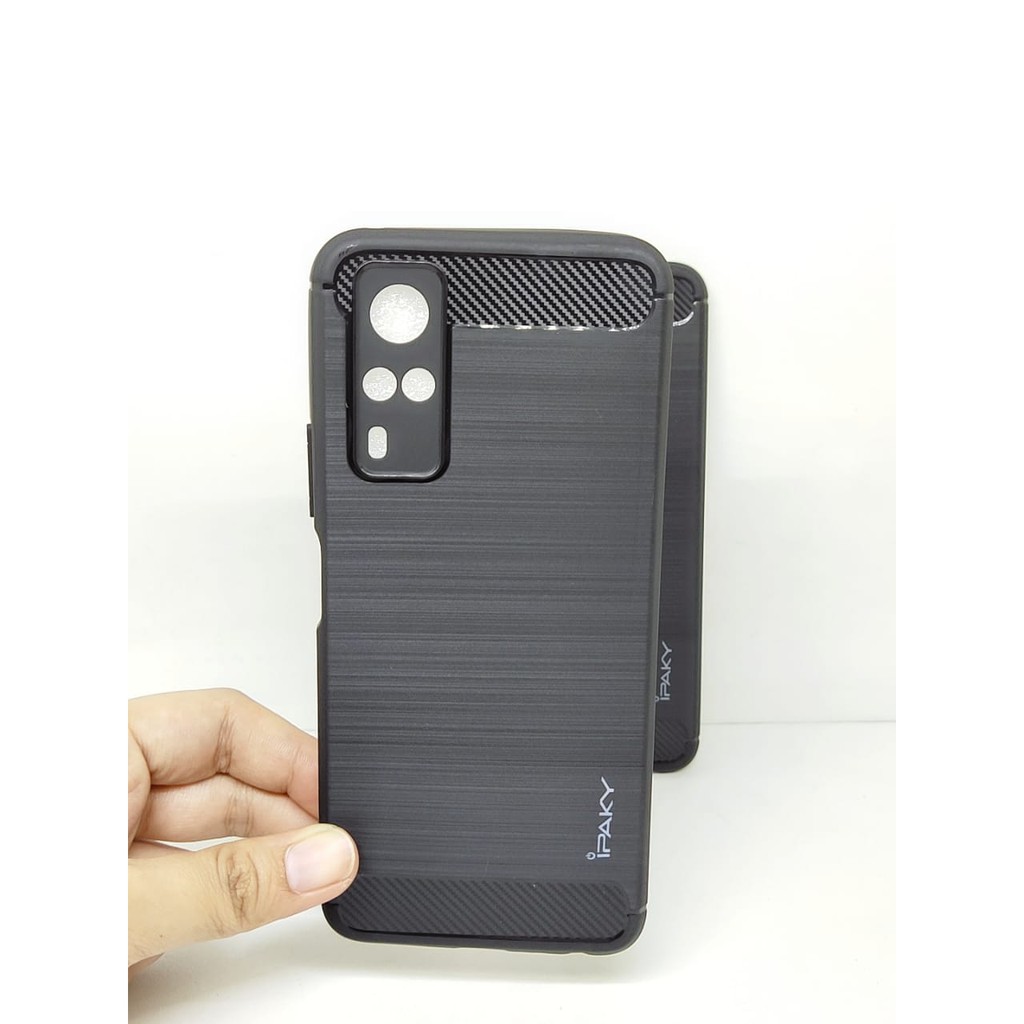 Jual Slim Fit Carbon Vivo Y51 2020 6.58" Softshell Fiber Multi Carbon ...