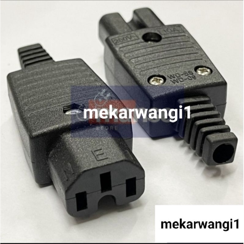 Jual Konektor C15 Female / Socket AC Komputer C15 Cewe / C15 AC Power Connector (KUALITAS BAGUS ...