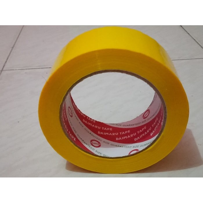 Jual Lakban kuning daimaru isolatip segel plastik 2 inchi 90Y warna ...