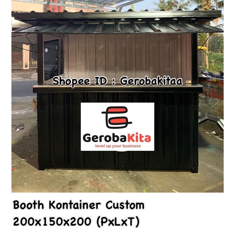 Jual booth container ukuran besar / booth container dengan alas/ booth ...