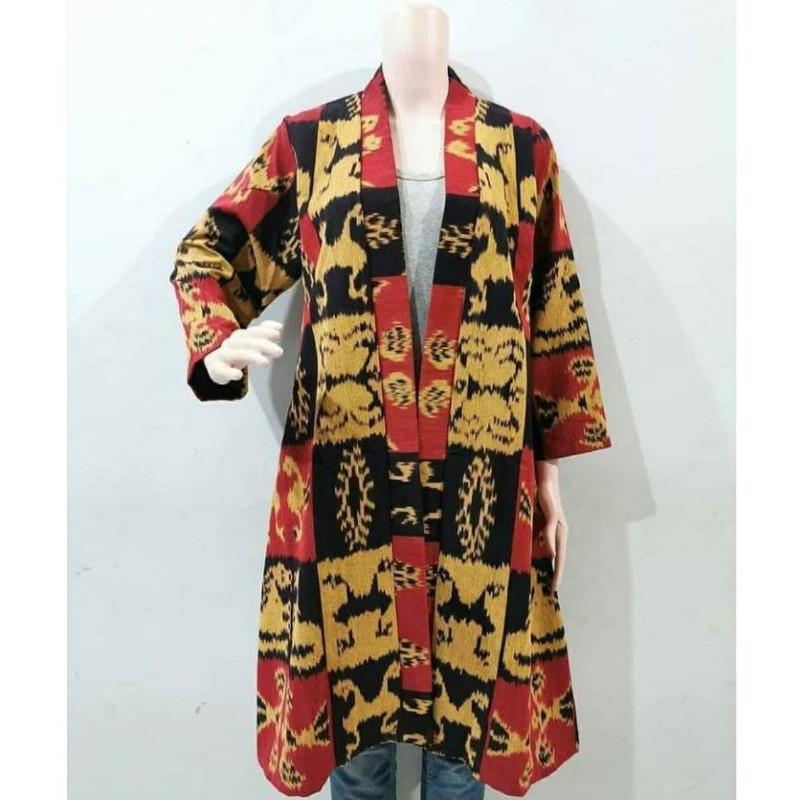 Jual CARDIGAN WANITA KAIN TENUN TROSO ETNIC JEPARA MOTIF TORAJA ...