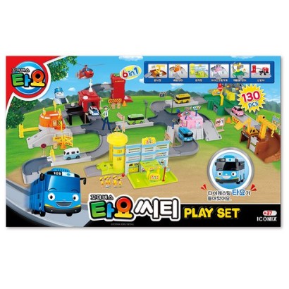 Jual Tayo The Little Bus Mainan Tayo City 6 in 1 Playset TYX-219016 ...