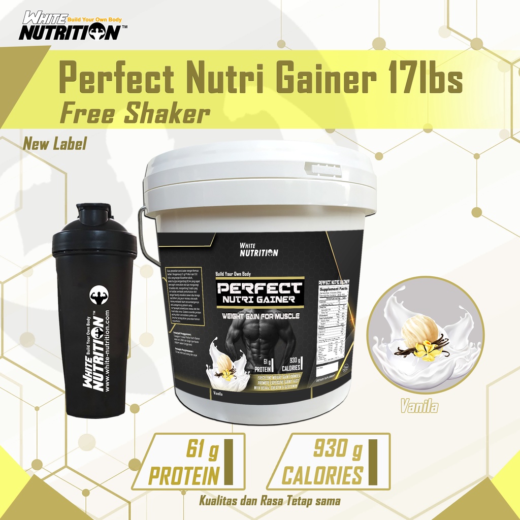 Jual Susu Protein White Nutrition Perfect Nutri Gainer 17lbs Free ...