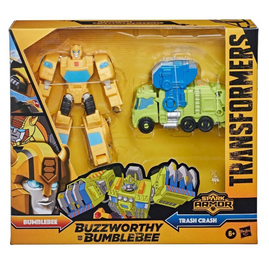 Jual TRANSFORMERS BUZZWORTHY BUMBLEBEE WFC Spark Armor Bumblebee & Trash Crash 2-Pack Figure ...