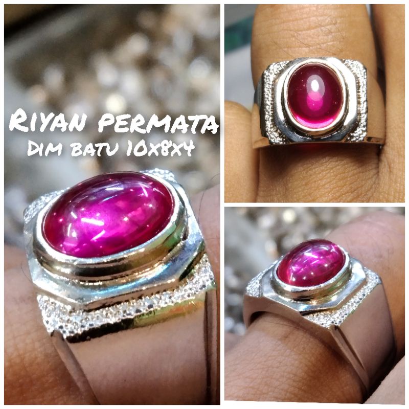Jual Batu cincin merah siam rose origin bangkok | Shopee Indonesia