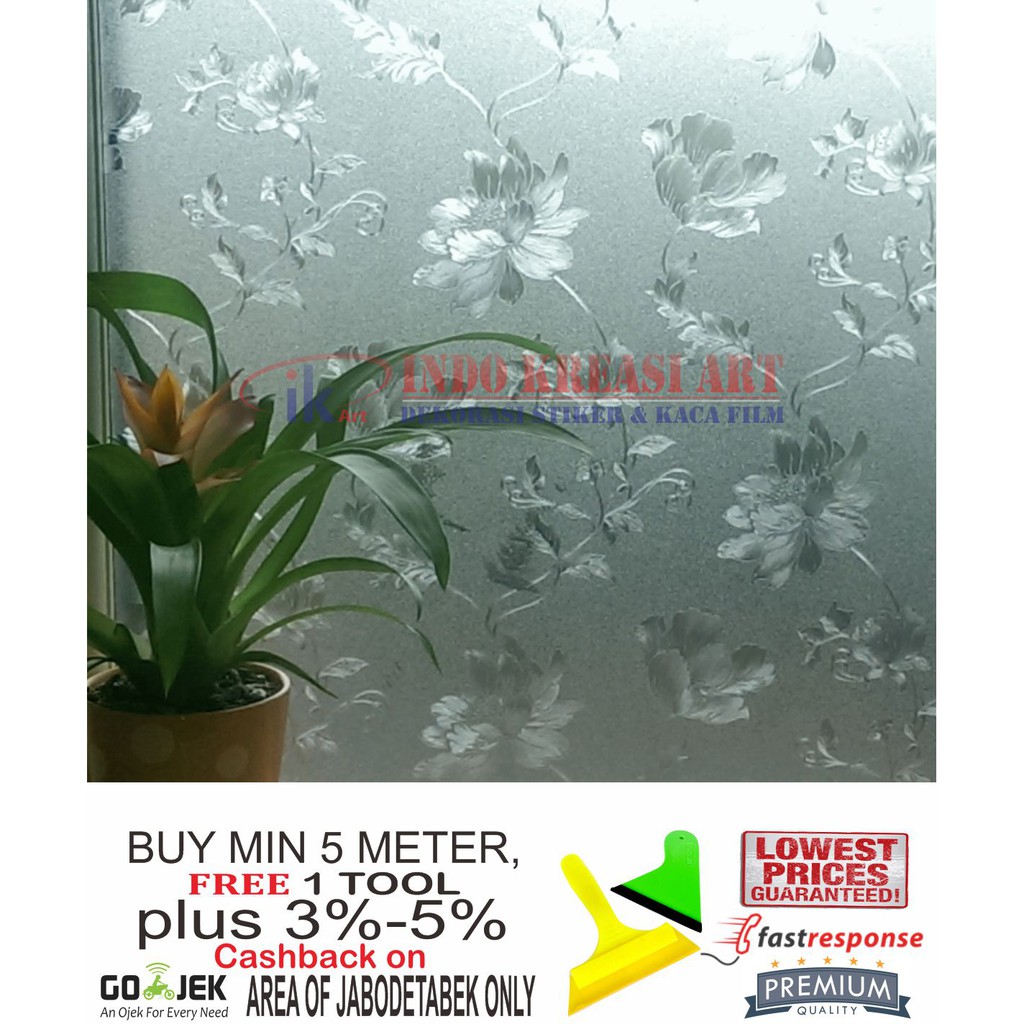 Jual STIKER KACA STICKER KACA MOTIF BUNGA 122 KACA FILM MOTIF PELAPIS ...
