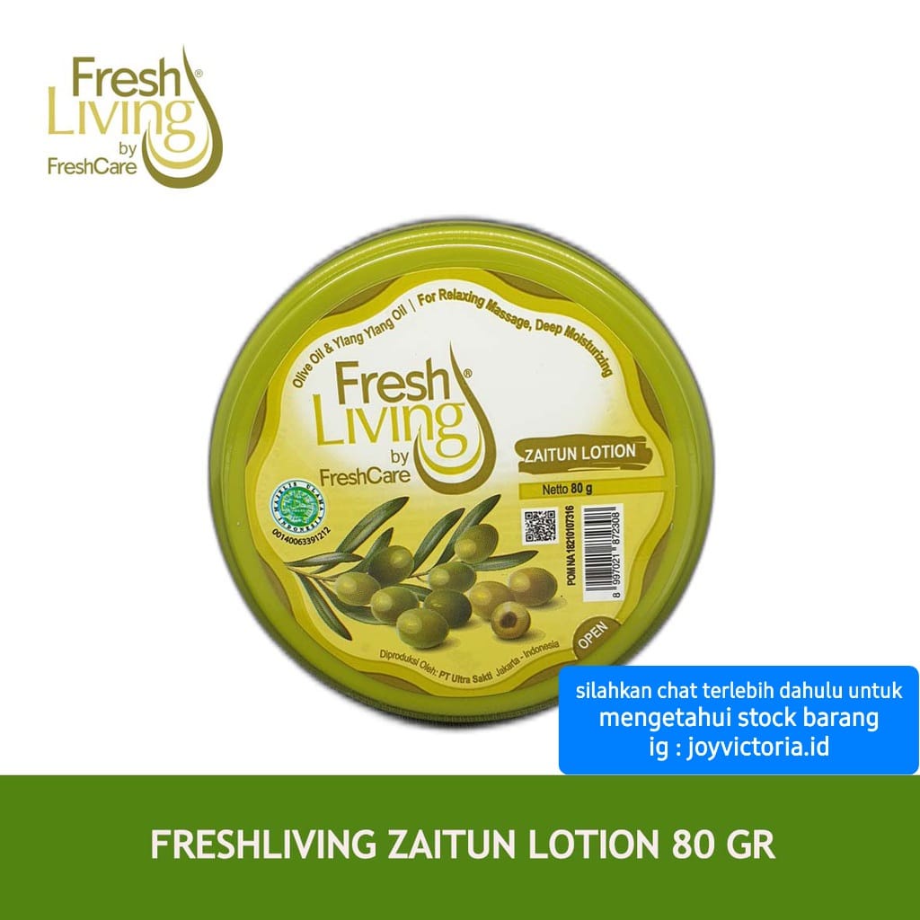 Jual FRESH LIVING LOTION 80GR ZAITUN HAND BODY PERAWATAN TUBUH PELEMBAB ...