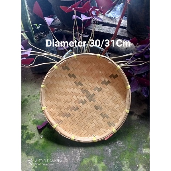 Jual tampah bambu 30cm/Tempeh bambu/ebor/tampah bambu mini/tampah kecil ...