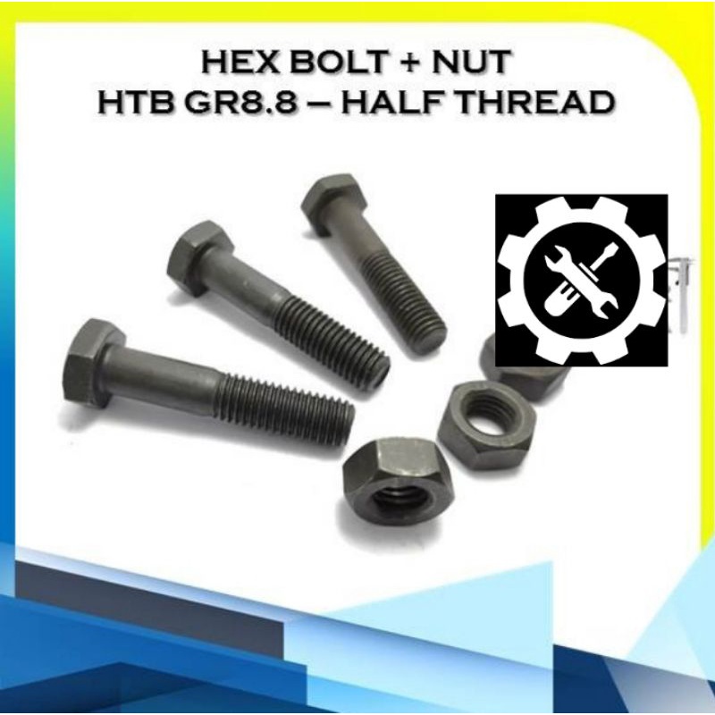 Jual Baut Mur Hitam HTB M16 X 90MM | Shopee Indonesia