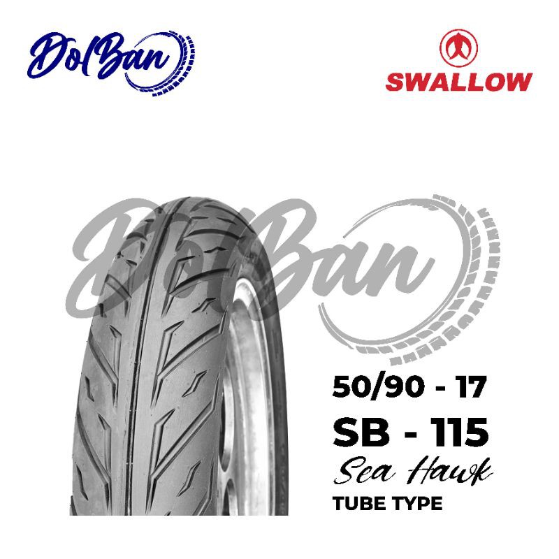 Jual BAN LUAR MOTOR SWALLOW 50/90-17 RING 17 SB-115 SEAHAWK TUBETYPE ...